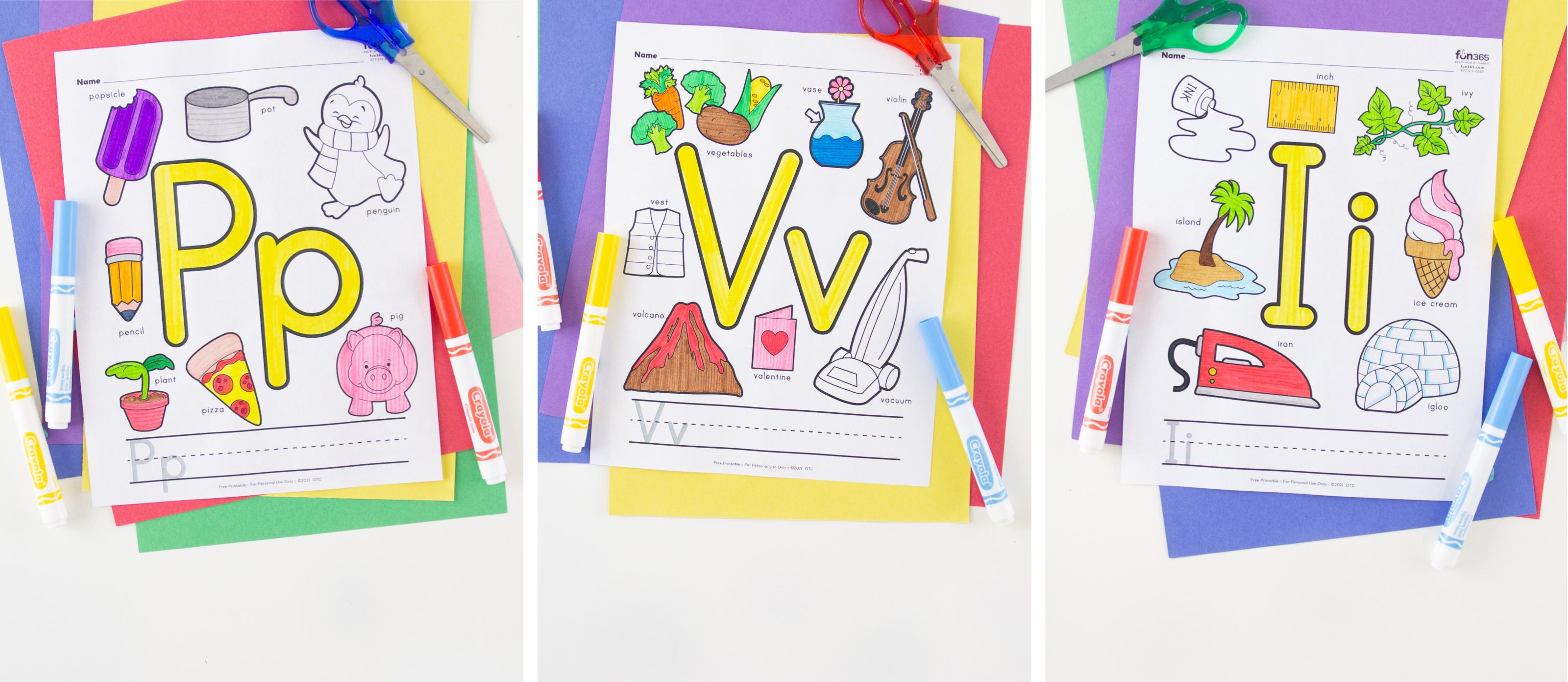 Alphabet Free Coloring Pages | Fun365