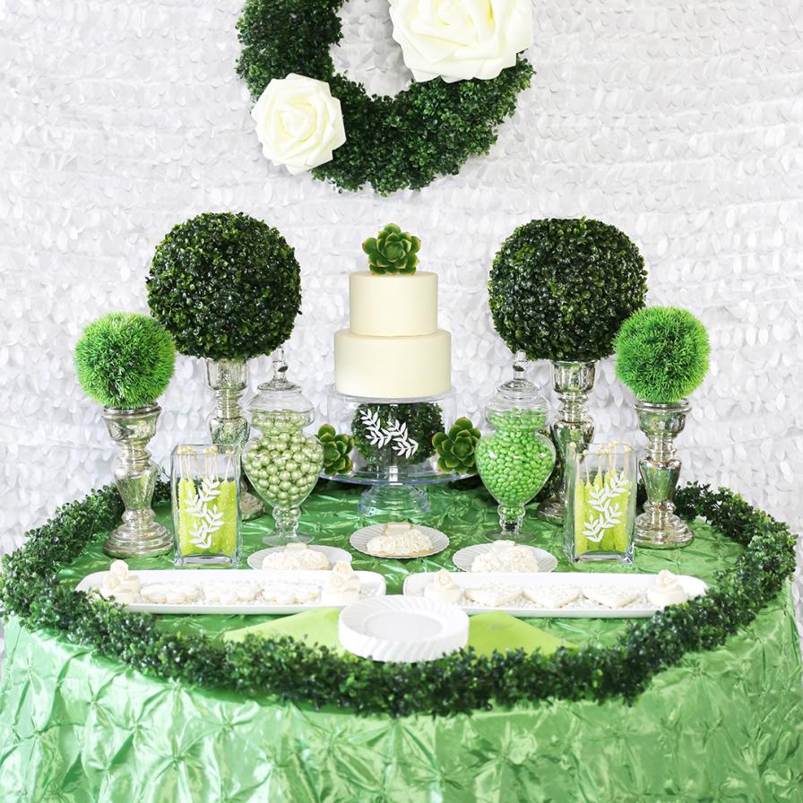 Pantone Greenery Wedding Dessert Table Idea | Fun365