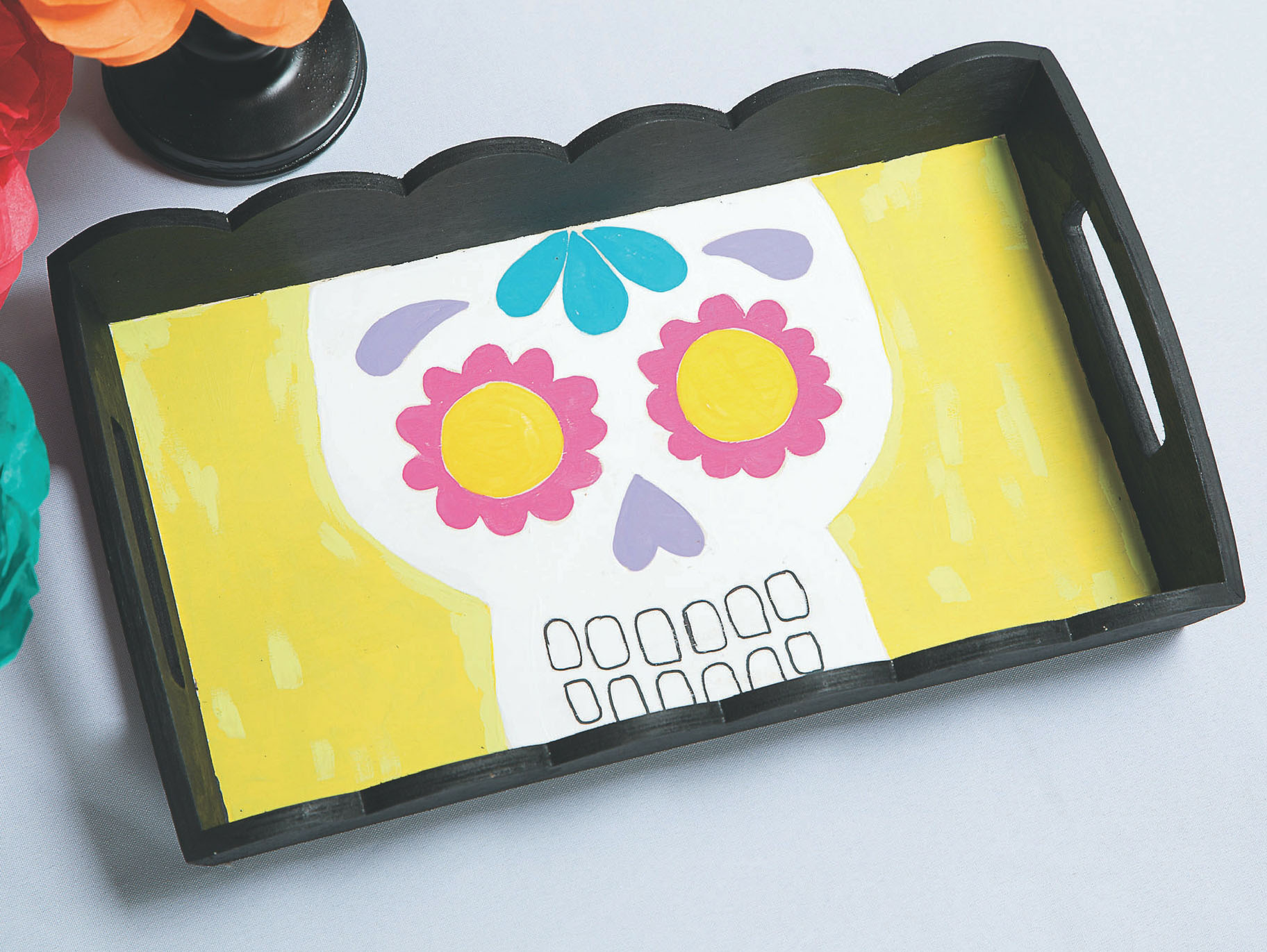 DIY Sugar Skull Tray | Fun365