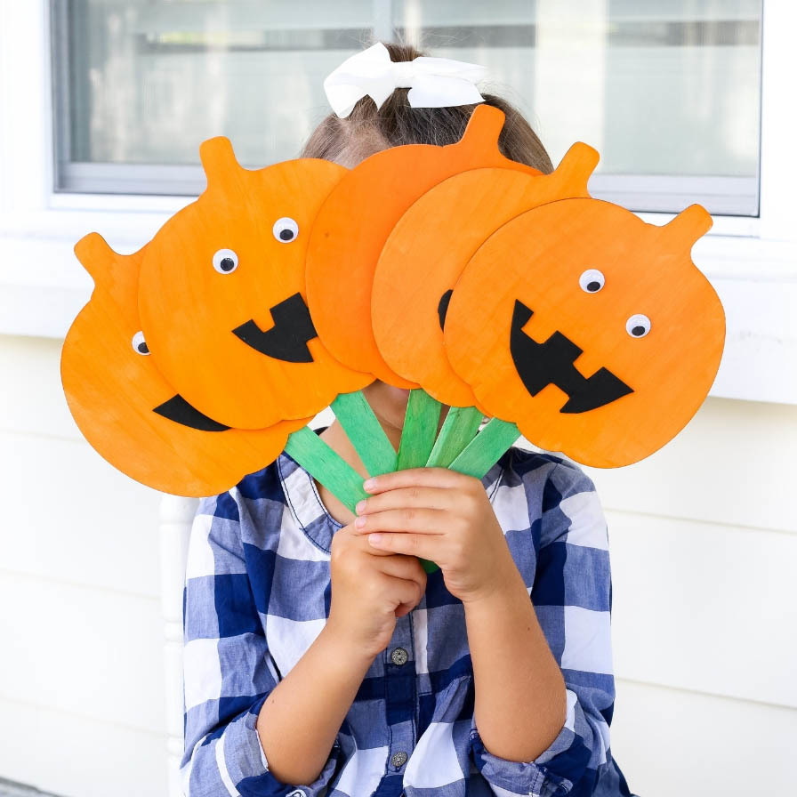 5 Little Pumpkins Wooden Puppets Craft & Fingerplay | Fun365
