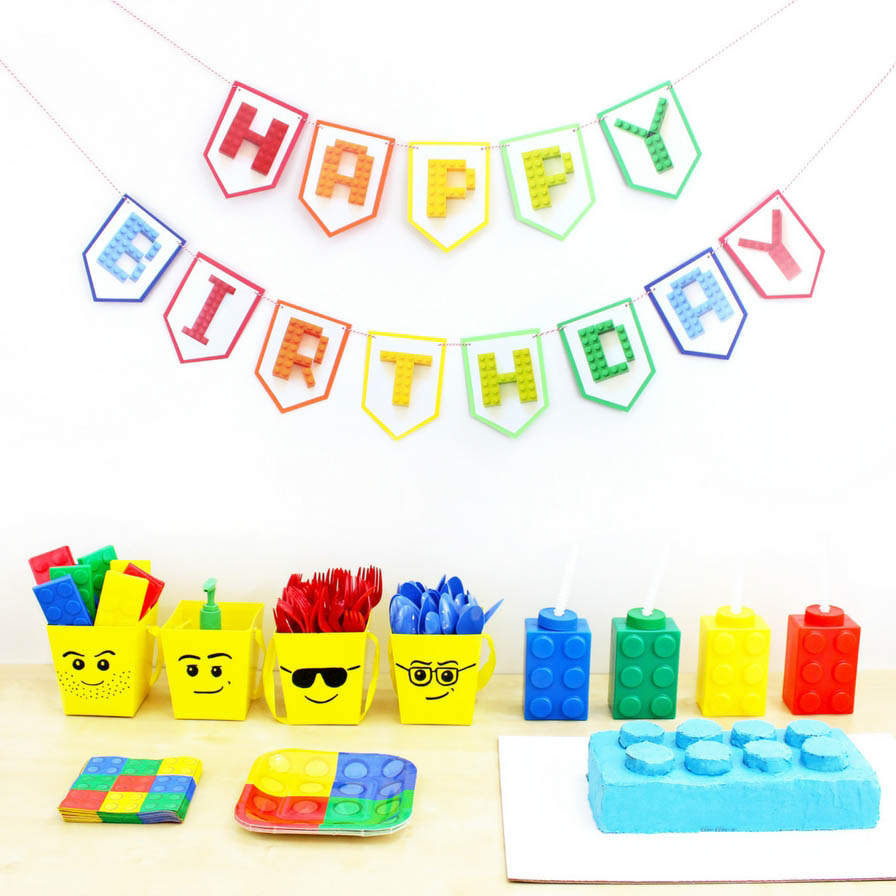 DIY Color Brick Centerpieces | Fun365