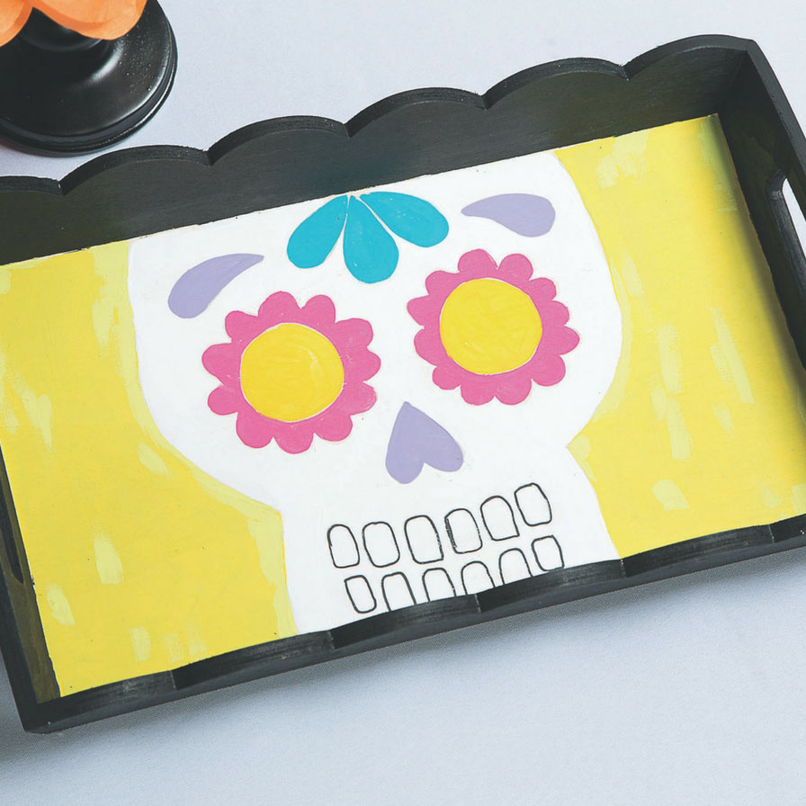 DIY Sugar Skull Tray | Fun365