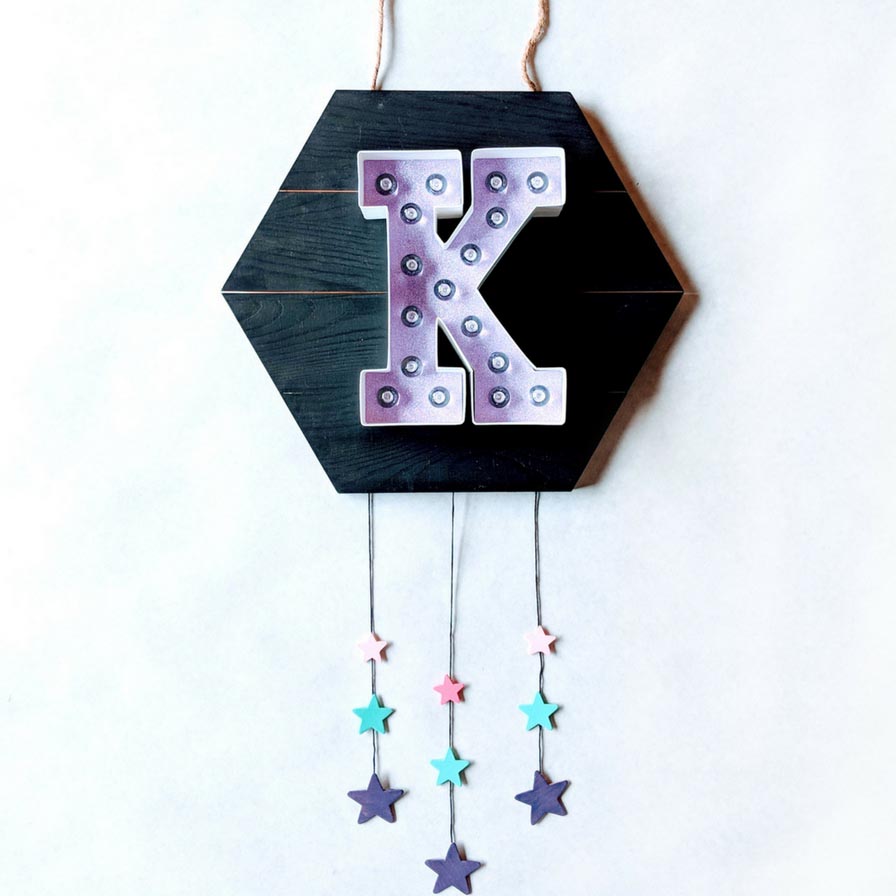 DIY Lightup Letter Wooden Sign | Fun365