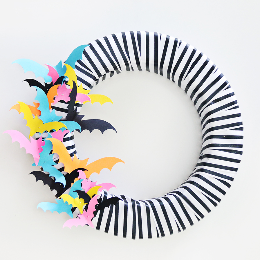 Colorful DIY Bat Wreath | Fun365