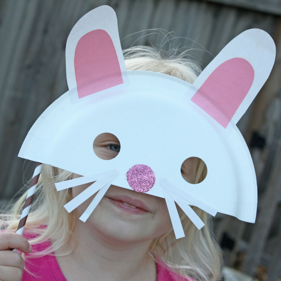 Bunny Paper Plate Mask | Fun365