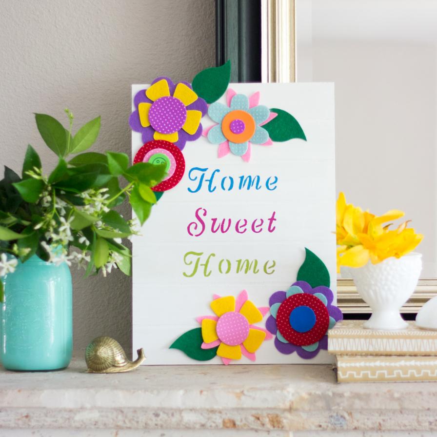 DIY Floral Wood Slat Sign | Fun365