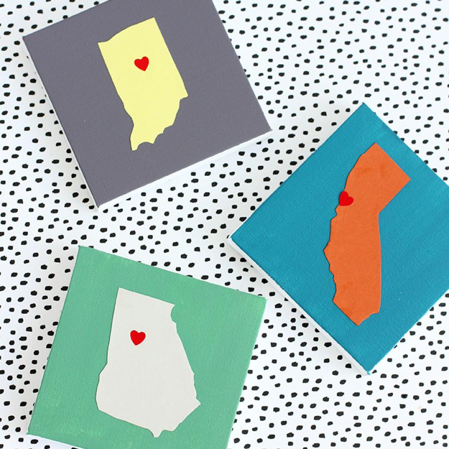 DIY States Canvas Art | Fun365