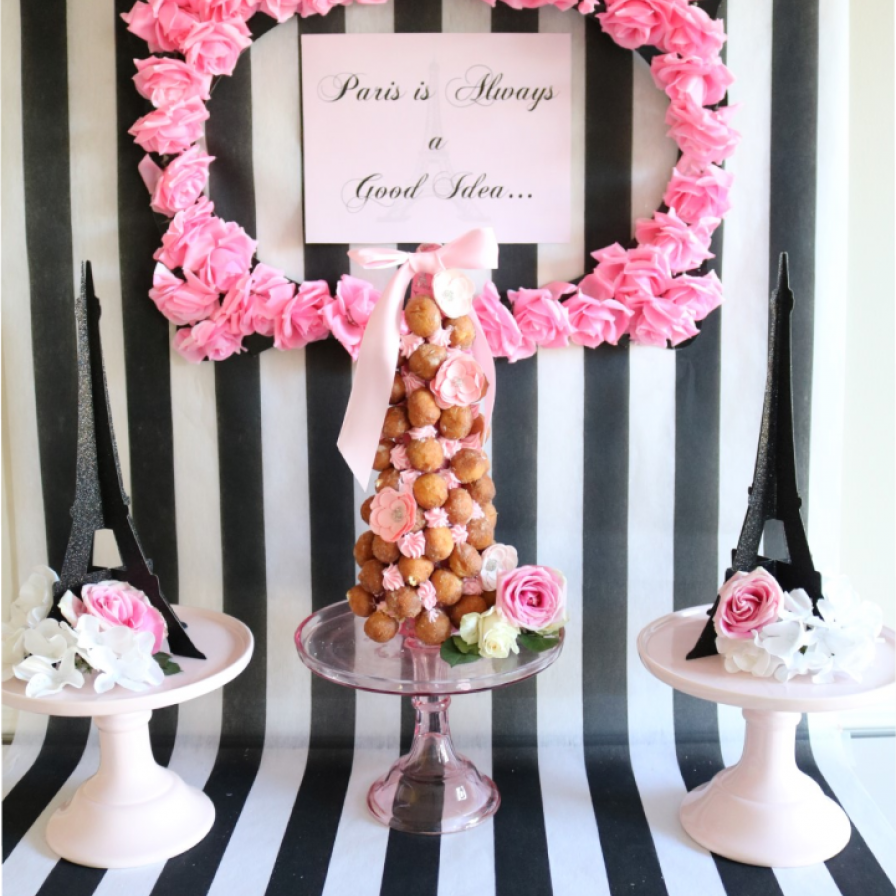 DIY Floral Frame Paris Backdrop Sign | Fun365