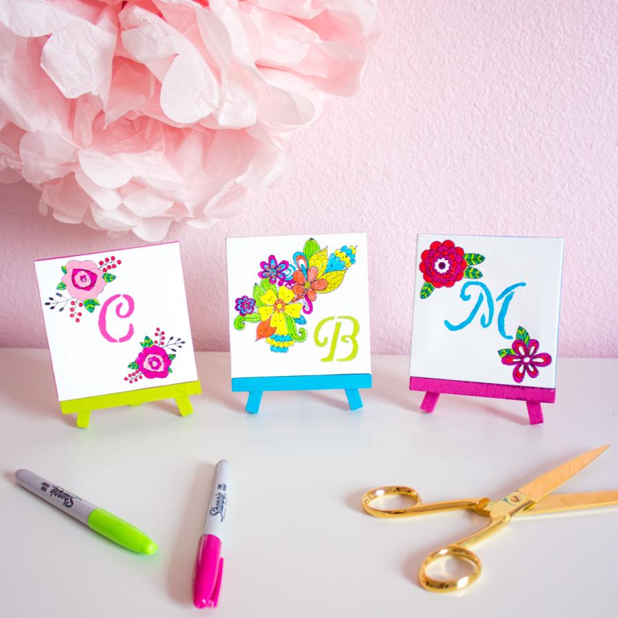 Mini Monogram Canvas Art | Fun365