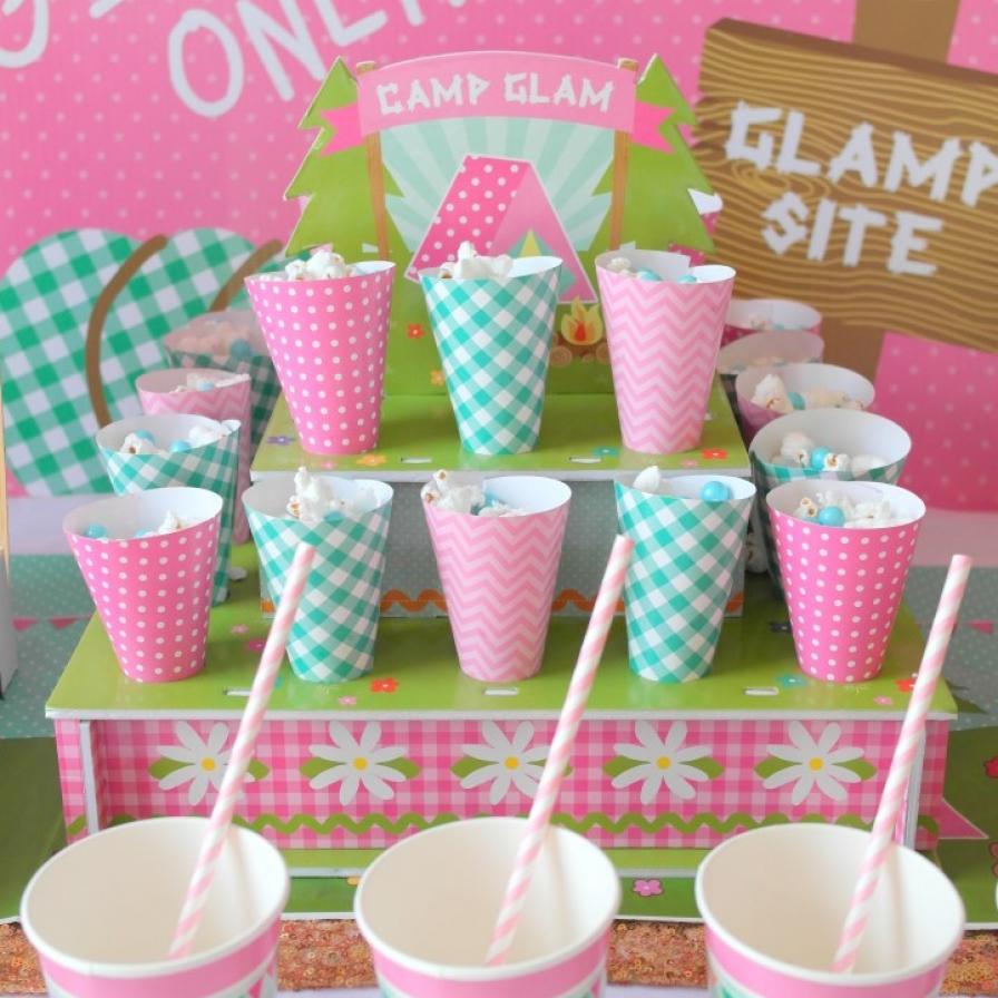 DIY Glamping Slumber Party S'more and Popcorn Bar | Fun365