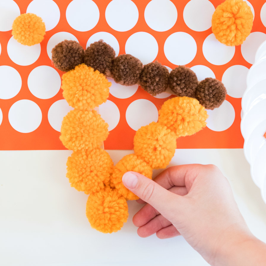 Pom Pom Pumpkin Pie Kids Craft | Fun365