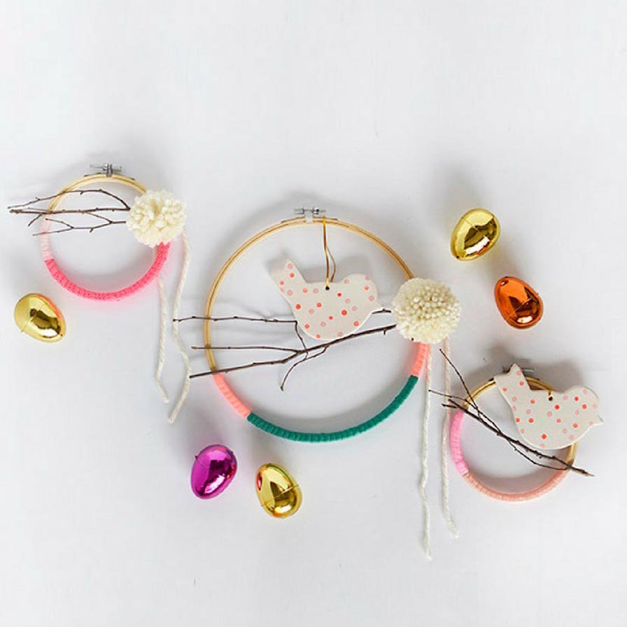 Spring Embroidery Hoop Wreaths | Fun365