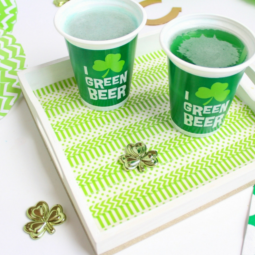 St. Patrick's Washi Tape Serving Tray | Fun365