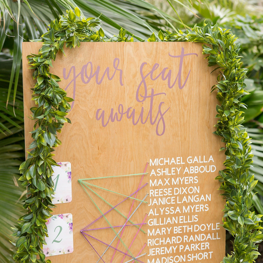 DIY String Wedding Seating Chart | Fun365
