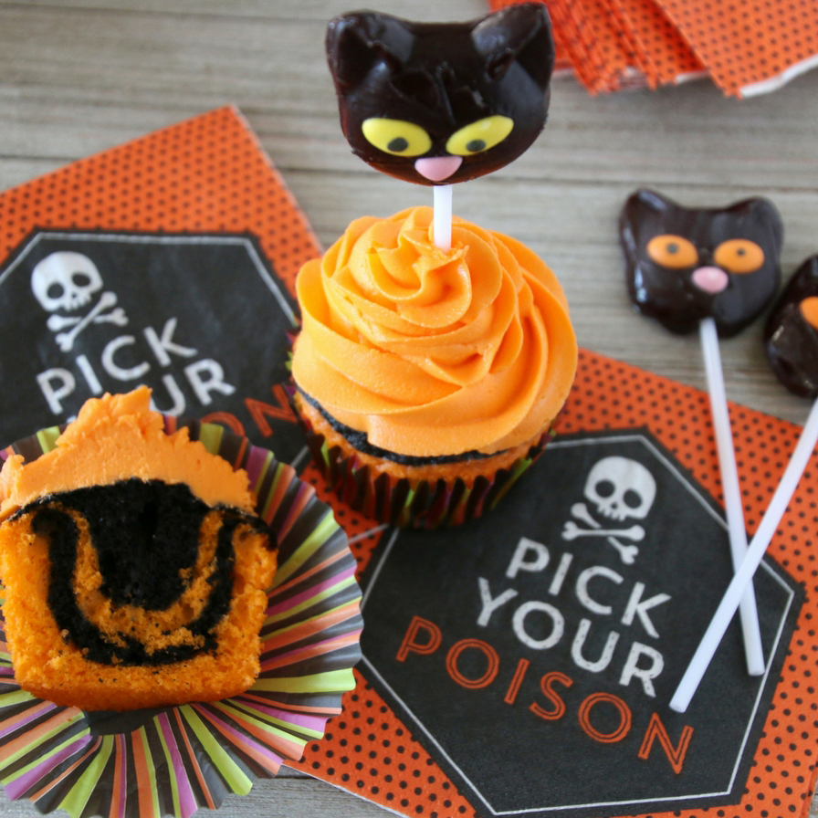 Halloween Swirl Cupcakes | Fun365