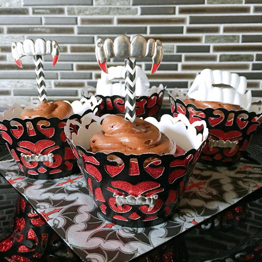 Vampire Chocolate Cherry Cupcakes | Fun365