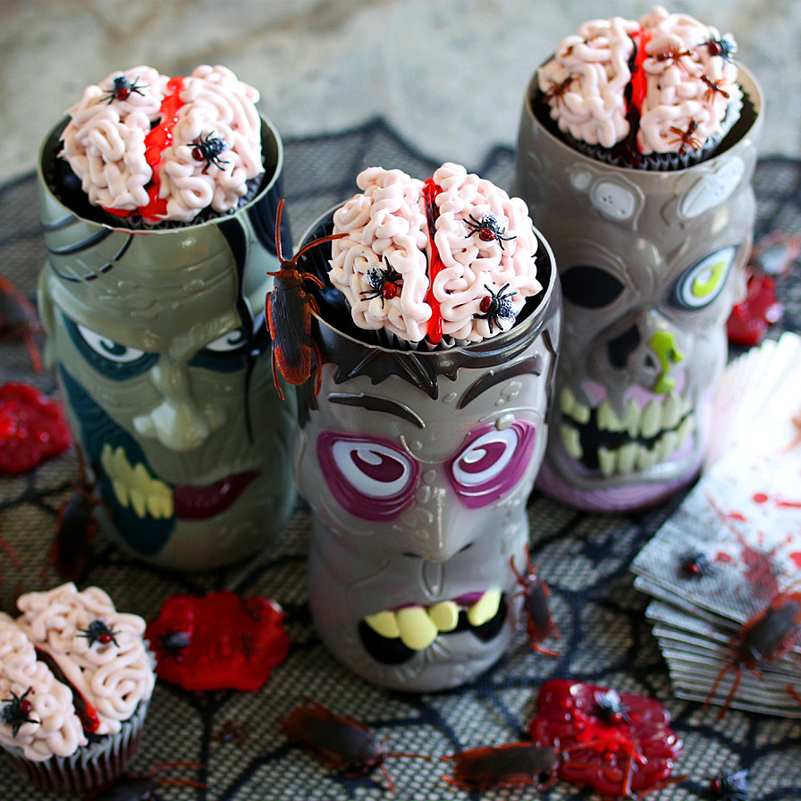 Zombie Brain Cupcakes | Fun365