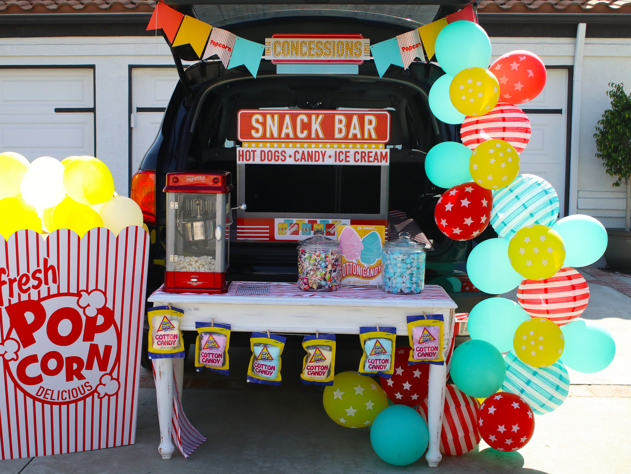 DIY Snack Bar Trunk or Treat Banner | Fun365