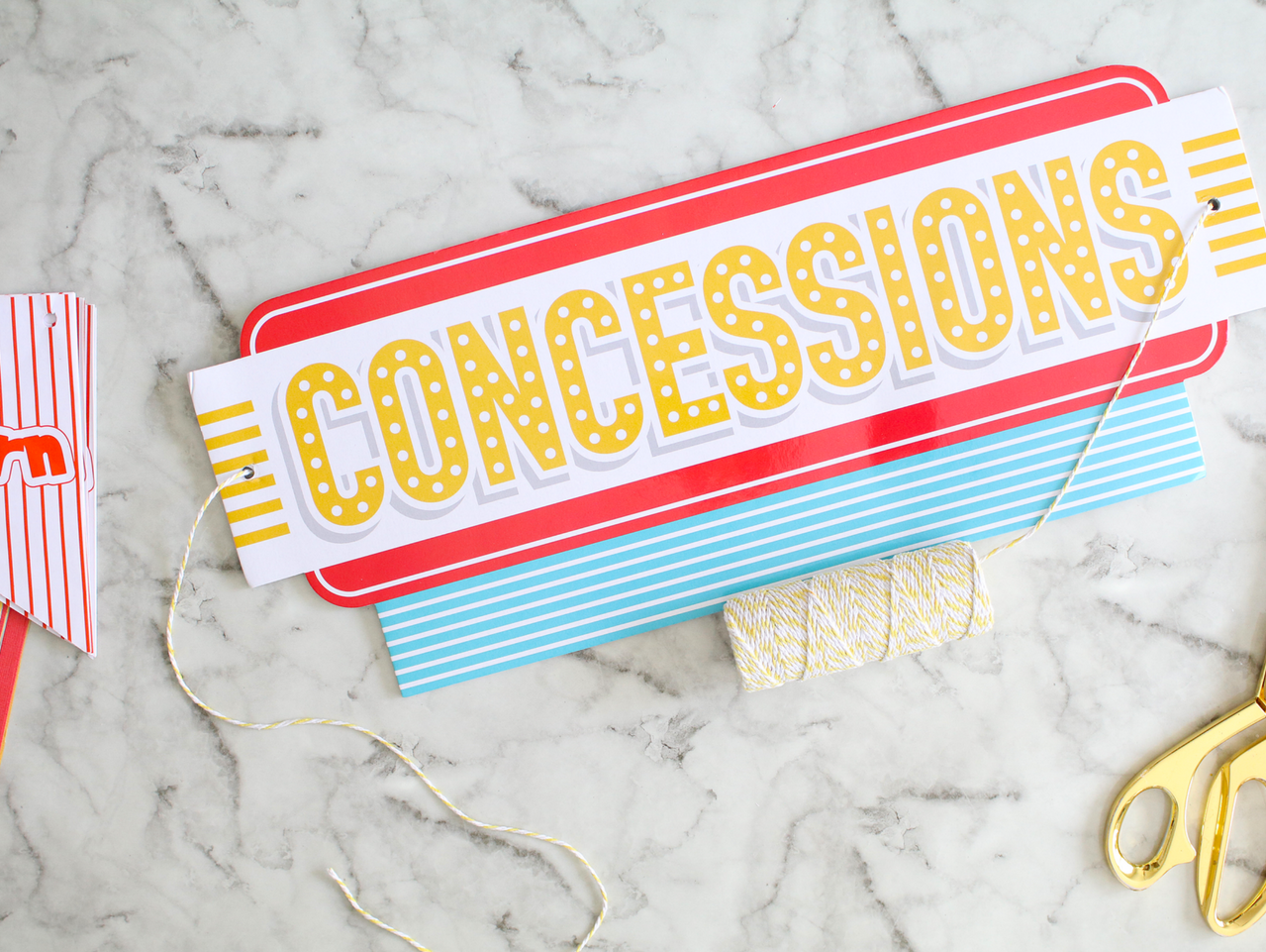 DIY Snack Bar Trunk or Treat Banner | Fun365