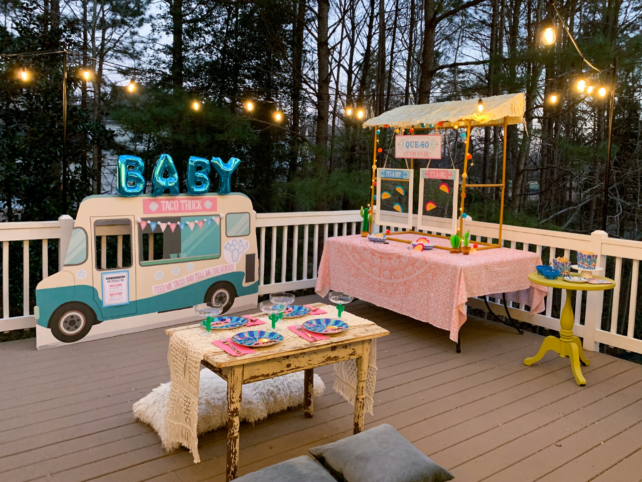 Food Truck Gender Reveal Backdrop | Fun365